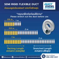 ท่อลมอลูมิเนียม (Semi-Rigid Flexible Duct) รุ่น SEMIDEC